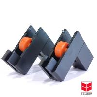 China Custom L Shape Aluminium Sliding Glass Door Bottom Roller Nylon Single Wheel For Commercial for sale