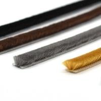 China 7*10mm Pile Height 3-25mm Silicone Weather Strip Brush for Door Sealing in Colors BLACK/GRAY/BROWN/WHITE for sale