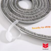 China Pile Height 3-25mm and Width 3-50mm Waterproof Plastic Weather Strip for Window and Door in BLACK/GRAY/BROWN/WHITE/OTHER for sale