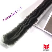 China Waterproof Fabric Finned Weather Strip for Doors and Windows Wool Pile Strip Durable Colors BLACK/GRAY/BROWN/WHITE/OTHER for sale