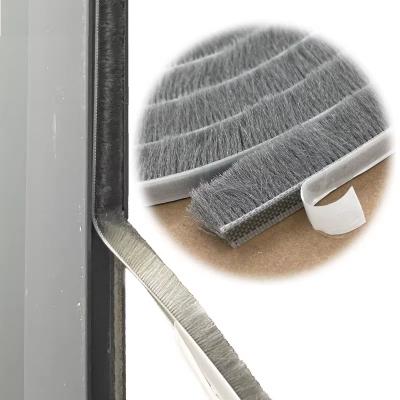 China 100%PP Self-adhesive Pile Weather Strip for Aluminum Windows Durable and Easy to Install in BLACK/GRAY/BROWN/WHITHE/OTHER for sale
