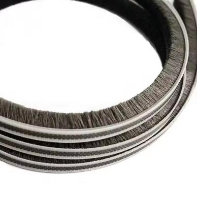 China Brush Weather Stripping Card-Slot Seal Strip Pile Weatherstrip for Door Window in BLACK/GRAY/BROWN/WHITHE/OTHER Colors for sale