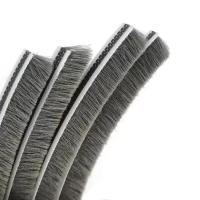 China Aluminum Bristled Sealing Strip for Window Accessories in BLACK/GRAY/BROWN/WHITHE/OTHER Pile Height 3-25mm Width 3-50mm for sale
