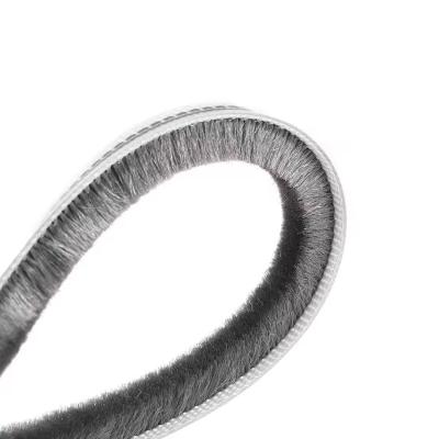 China Furniture Door Anti-Collision Brush Seal Wool Pile Weather Strip with Pile Height of 3-25mm and Width of 3-50mm for sale