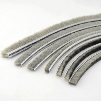 China 3-25mm Wool Pile Strip for Weatherproofing and Soundproofing Aluminum Windows in BLACK/GRAY/BROWN/WHITHE/OTHER Colors for sale