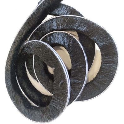 China 100%PP Material and Black Grey Colors Wool Pile Weather Strip for Protection Against Weather Elements for sale