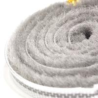 China 100%PP Material and Black Grey Colors Wool Pile Weather Strip for Protection Against Weather Elements for sale