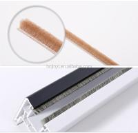 China House Plastic Pile Weather Strip With Fin Weather Seal For Door Woven Brush Seal Anti-wind Pile 100%PP Material for sale