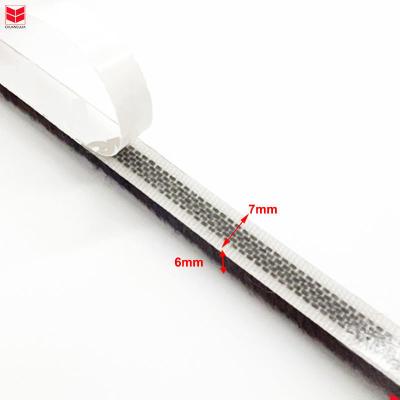 China Windproof Pile Weather Strip for Door and Window Gap Self Adhesive Silicone 3-25mm Pile Height 3-50mm Width Apposite for sale
