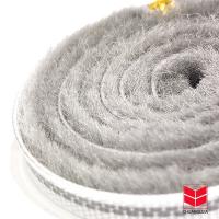 China 3-50mm width Sliding Door Slot Wool Aluminum Alloy Strip Brush Weather Stripping for in BLACK/GRAY/BROWN/WHITHE/OTHER for sale