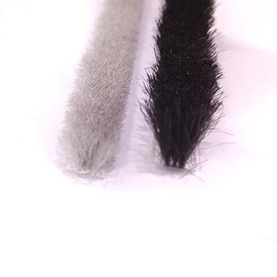 China House Colors BLACK/GRAY/BROWN/WHITE/OTHER Manufacture Cras-proof Plastic Pile Weather Strip With Fin For Sliding Door for sale