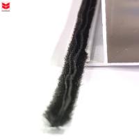 China BLACK/GRAY/BROWN Hotel Finned Seals Wool Pile for Dust Proof and Anti Wind Customizable for sale