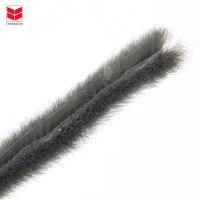 China BLACK/GRAY/BROWN Hotel Finned Seals Wool Pile for Dust Proof and Anti Wind Customizable for sale