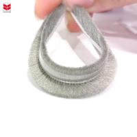China BLACK/GRAY/BROWN Hotel Finned Seals Wool Pile for Dust Proof and Anti Wind Customizable for sale