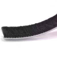 China 100%PP 3p Grey Black Window And Door Silicon Waterproof Pile Plastic Weather Strip 3-50mm Width 3-25mm Pile Height for sale