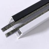 China 100%PP 3p Grey Black Window And Door Silicon Waterproof Pile Plastic Weather Strip 3-50mm Width 3-25mm Pile Height for sale