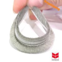 China Woven Brush Silicification Seal Wool Pile Weather Strip Brush Door Window Seal Strip with and ISO9001 2008 Certificate for sale