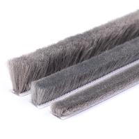 China Aluminium Doors And Windows Accessories Dust Prevention Door Sealing With Fin Window Weather Strip Pile Height 3-25mm for sale