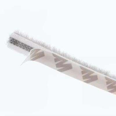 China CLJ Aluminium Doors Windows Wool Pile Brush Weather Striping with Fin Dust Protector BLACK/GRAY/BROWN/WHITE/OTHER 100%PP for sale