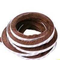 China CLJ Aluminium Doors Windows Wool Pile Brush Weather Striping with Fin Dust Protector BLACK/GRAY/BROWN/WHITE/OTHER 100%PP for sale