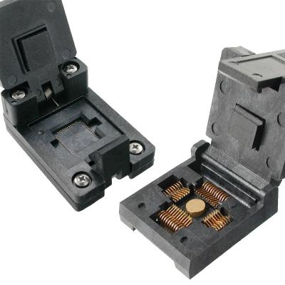 China BGA Test Socket for DFN Packages - 4 I/O, 1.1mm Pitch, Clamshell Design with Through-Hole Mounting for sale