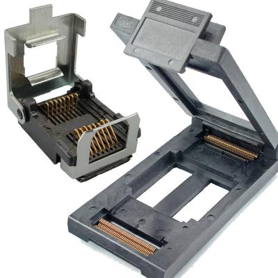 China Wire-Formed Contacts and Solid Clamping for Loranger Test Socket Open Top and Clam Shell Designs for sale