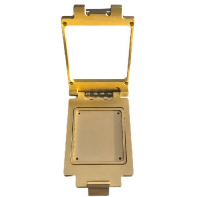 China Aluminium BGA Test Socket Housing KR-6296-PK CNC Machining Service with 0.002mm Precision and 35 Press Sets for sale