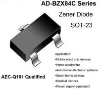 China BZX84C Series SOT23 Zener Diodes 2.4V to 43V 300mW Voltage Regulation Clamping for sale