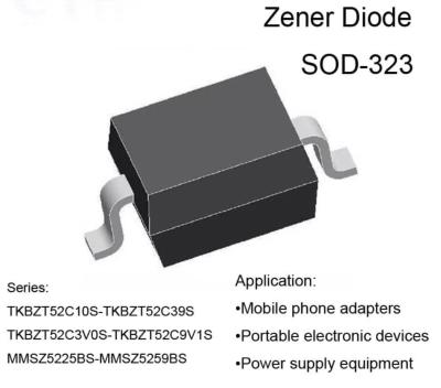 China SOD-323 Zener Diodes BZT52B10S to BZT52B20S for Compact Voltage Control 10V to 20V for sale
