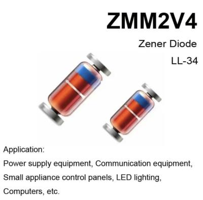 China ZMM2V4 Zener Diode 2.4V 500mW LL-41 Package Voltage Regulation for Precise Control for sale