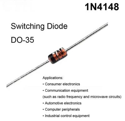 China 1N4148 DO-35 Fast Switching Diode 100V 200mA CTK Original for sale