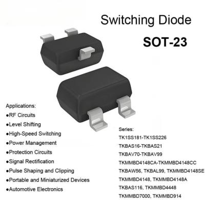 China SOT-23 Switching Diodes 80V 100mA Fast Recovery Surface Mount for Electronic Devices for sale
