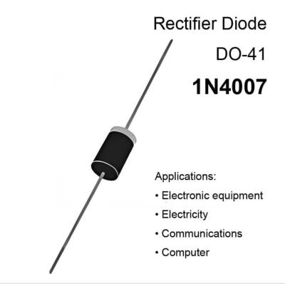 China 1N4007 DO-41 Rectifier Diode 1000V 1A Rectifier Diode Manufacturer for sale