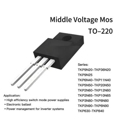 China TO-220 N-Channel MOSFET 200V-900V 2A-36A Low RDS(on) Power Transistor for sale