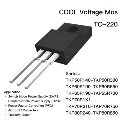 China TO-220 COOL Voltage MOSFET P50R140-P50R380 500V-800V 5A-24A Low RDS(on) Power Transistor for sale