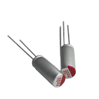 China Solid Capacitor RS 25V 820uF Low Impedance High Ripple Current Aluminum Electrolytic Capacitor for Inverter for sale