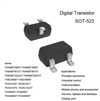 China SOT-523 Digital Transistor 150mW 10K/10K Resistor Ratio for Simplified Circuit Design for sale