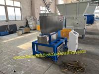China Customized Stainless Steel Frame Industrial Dual Shaft Shredder For Cola Plastic Bottles With 304 Stainless Steel  Cover for sale