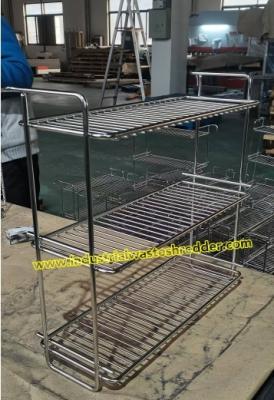 China 316 Stainless Steel Medical Equipment Transport Trolley Frame Customized OEM Stainless Steel Shelf For Hospital Use for sale