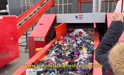 China Waste Fabric Grinder Clothes NonWoven Textile Crusher Power Saving Rotary Blades Cutter for sale