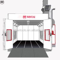 China NM Disc Dia. European Automotive Car Paint Booth with LED Lights and CE Approval for sale