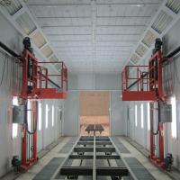 China Diesel Burner Truck Spray Booth 220V 39KW With LED Light And 11KW Fans for sale