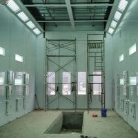 China Diesel Burner Truck Spray Booth 220V 39KW With LED Light And 11KW Fans for sale