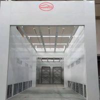 China 25m Truck Spray Booth With Rockwool Wallboard And Various No Load Speed for sale