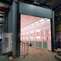 China 25m Truck Spray Booth With Rockwool Wallboard And Various No Load Speed for sale