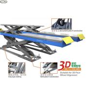 China Space Saving Scissor Portable Vehicle Lift 3500kg Lifting Capacity For Garages for sale