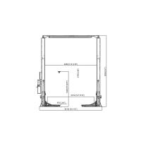 China 2850mm Width Between Columns CE Approved Clear Floor Gantry Hoist for 4200kg Car Lift for sale