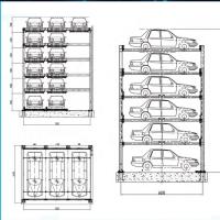 China Space Saving Semi Automatic Puzzle Parking System with 6 Layers and 10350mm Height for sale