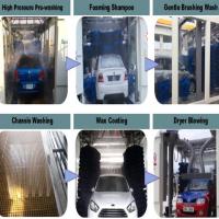 China Fully Automatic Tunnel Car Wash Machine High Pressure Car Wash Machine 10 Brushes Rollover Car Wash Systems PLC Control System for sale