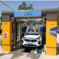 China Fully Automatic Tunnel Car Wash Machine High Pressure Car Wash Machine 10 Brushes Rollover Car Wash Systems PLC Control System for sale